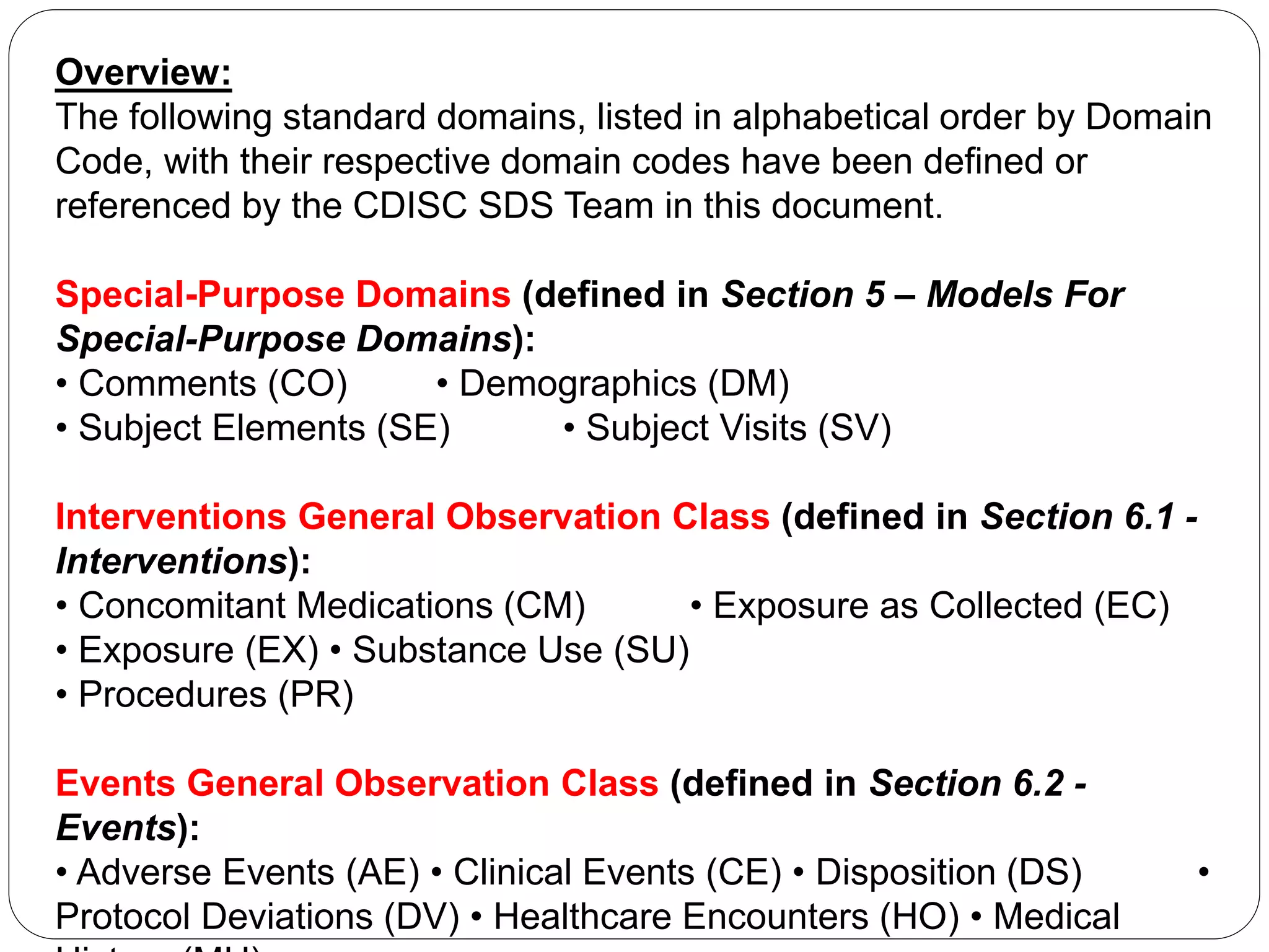 SDTM (Study Data Tabulation Model) | PPTX