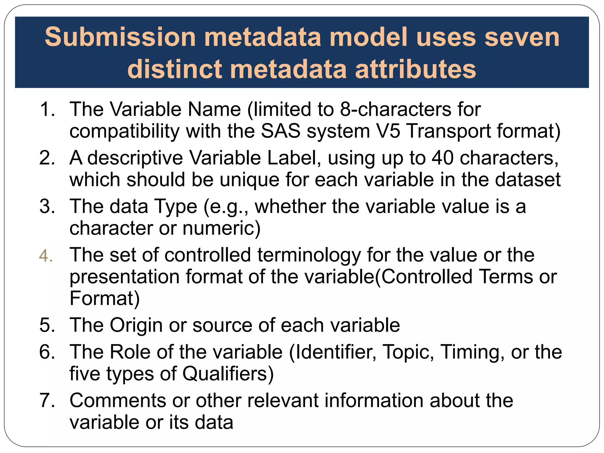 SDTM (Study Data Tabulation Model) | PPTX