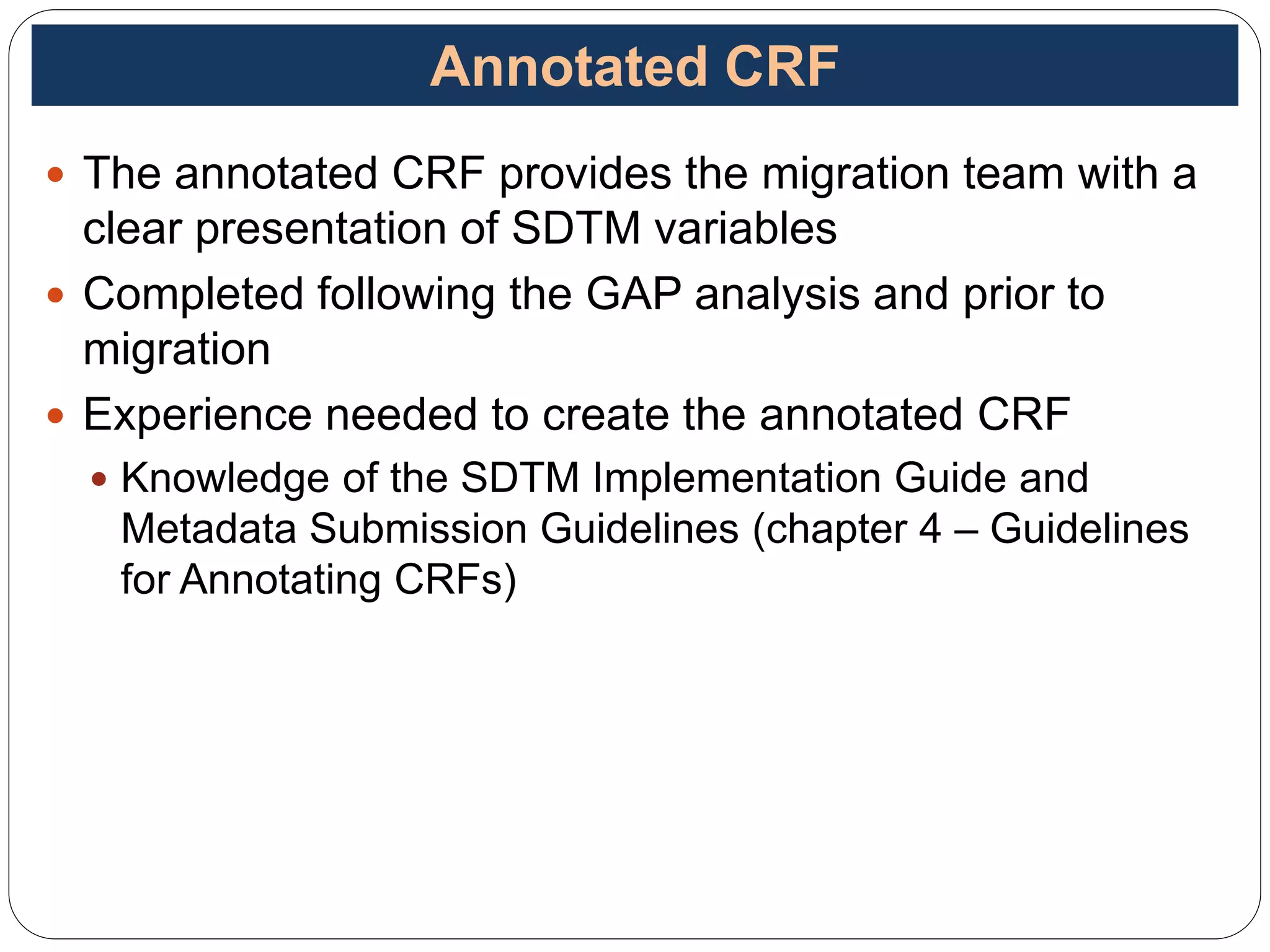 SDTM (Study Data Tabulation Model) | PPTX