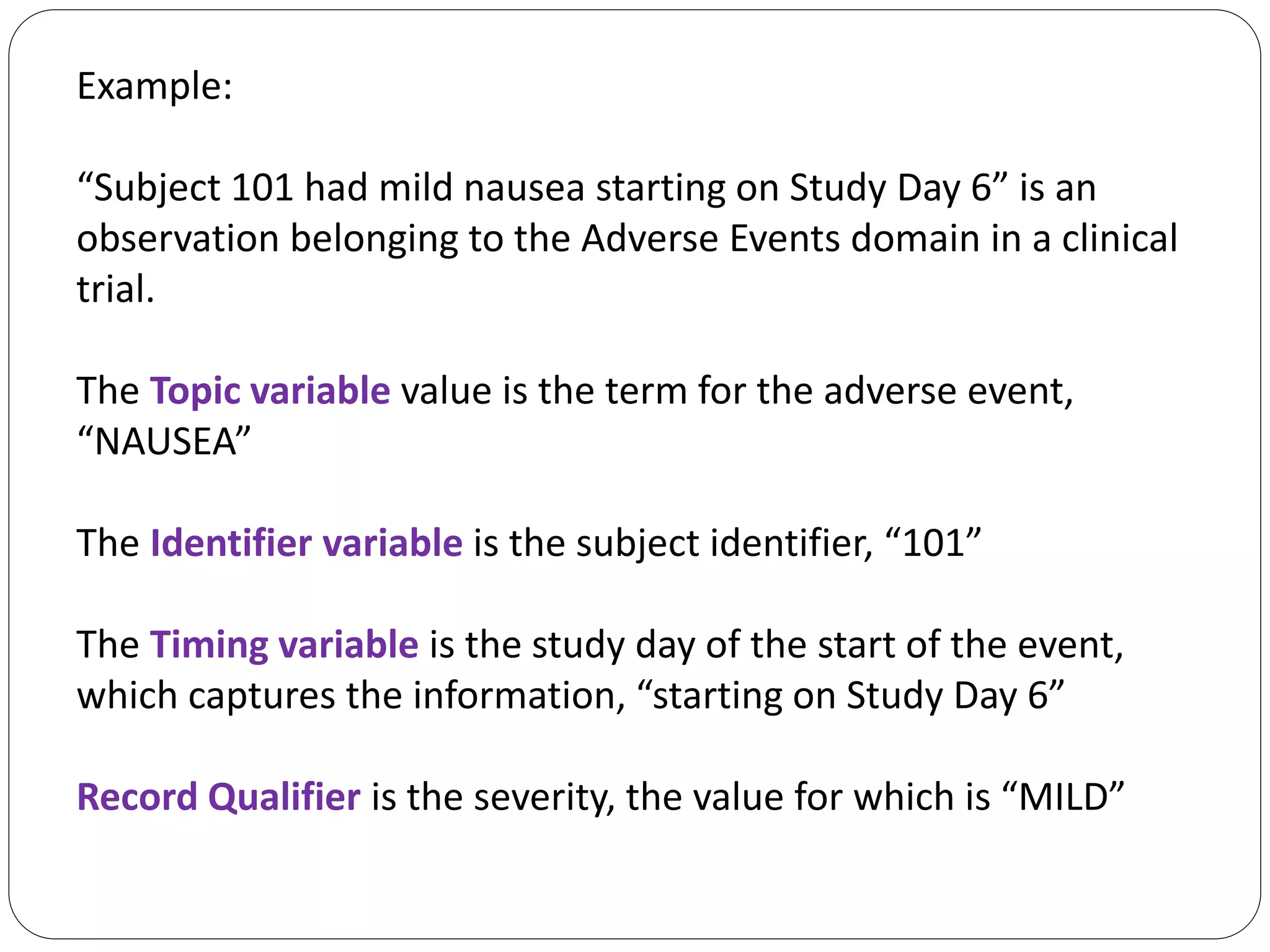 SDTM (Study Data Tabulation Model) | PPTX