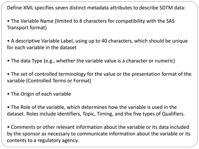 SDTM (Study Data Tabulation Model) | PPTX