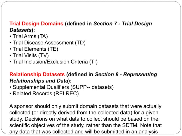SDTM (Study Data Tabulation Model) | PPTX