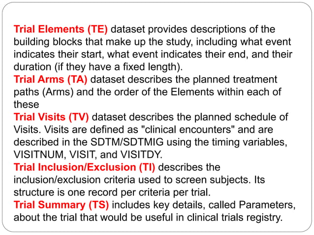 SDTM (Study Data Tabulation Model) | PPTX