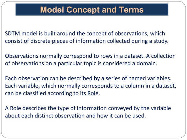 SDTM (Study Data Tabulation Model) | PPTX