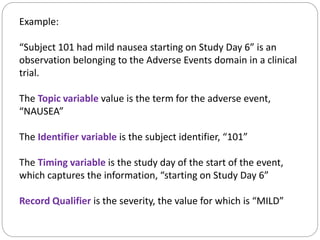 SDTM (Study Data Tabulation Model) | PPTX