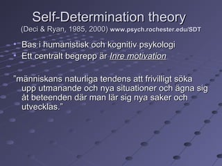 Self-Determination Theory and Person-centred care (PCC) | PPT