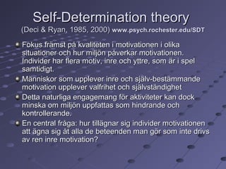 Self-Determination Theory and Person-centred care (PCC) | PPT