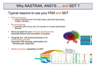 Structural Dynamics Toolbox and OpenFEM, a technical overview | PDF