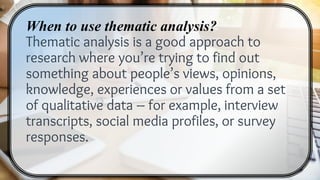 Analyzing Qualitative Data PR1 | PPTX
