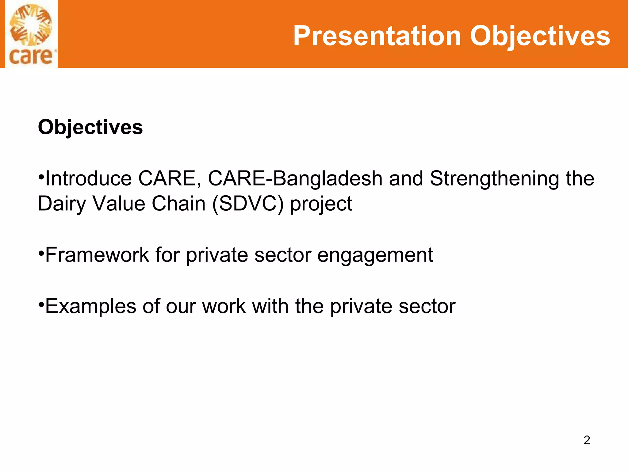 Strengthening the Dairy Value Chain in Bangladesh through Private ...
