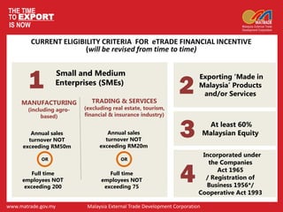 Matrade: Expand Your Business Globally Through e-Trade | PDF