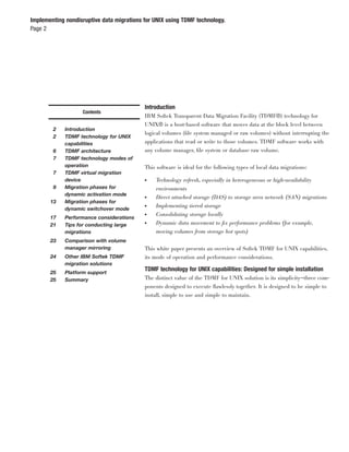 Implementing nondisruptivedata migrations for UNIX usingTDMF technology. | PDF