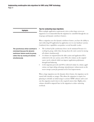 Implementing nondisruptivedata migrations for UNIX usingTDMF technology. | PDF