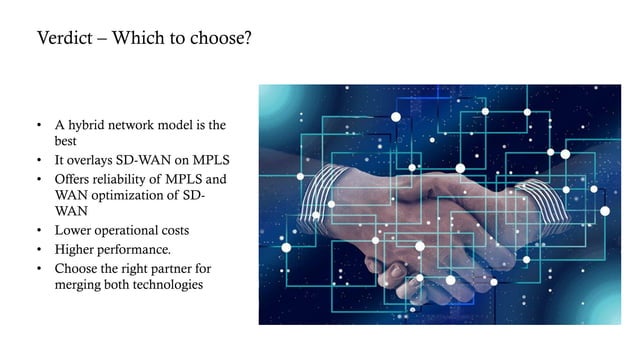 SDWAN-vs-MPLS Advantages and comparision PPT | PDF | Computer Networking | Computing