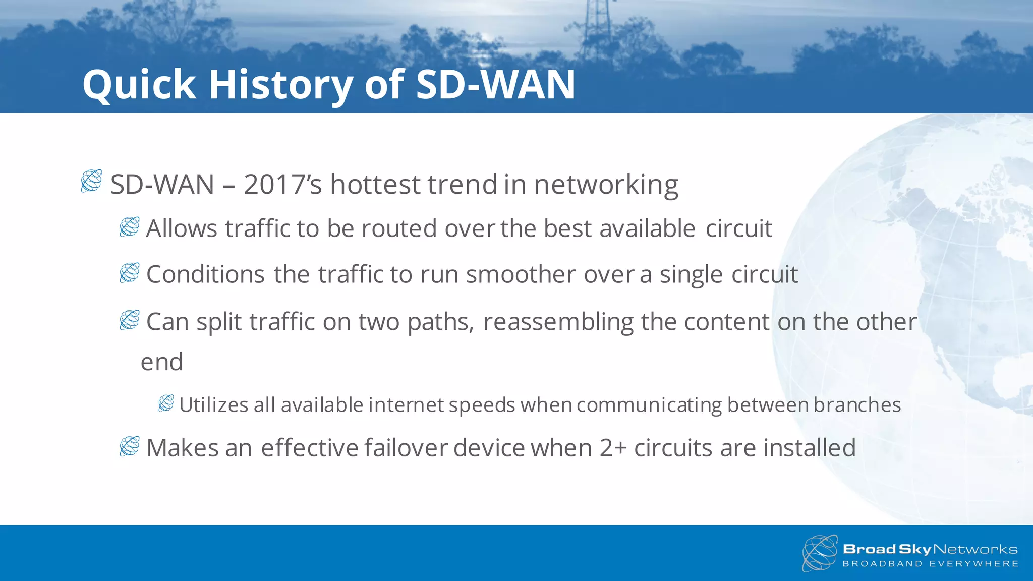 SDWan and Wireless presentation Broad Sky networks | PDF | Computer Networking | Computing