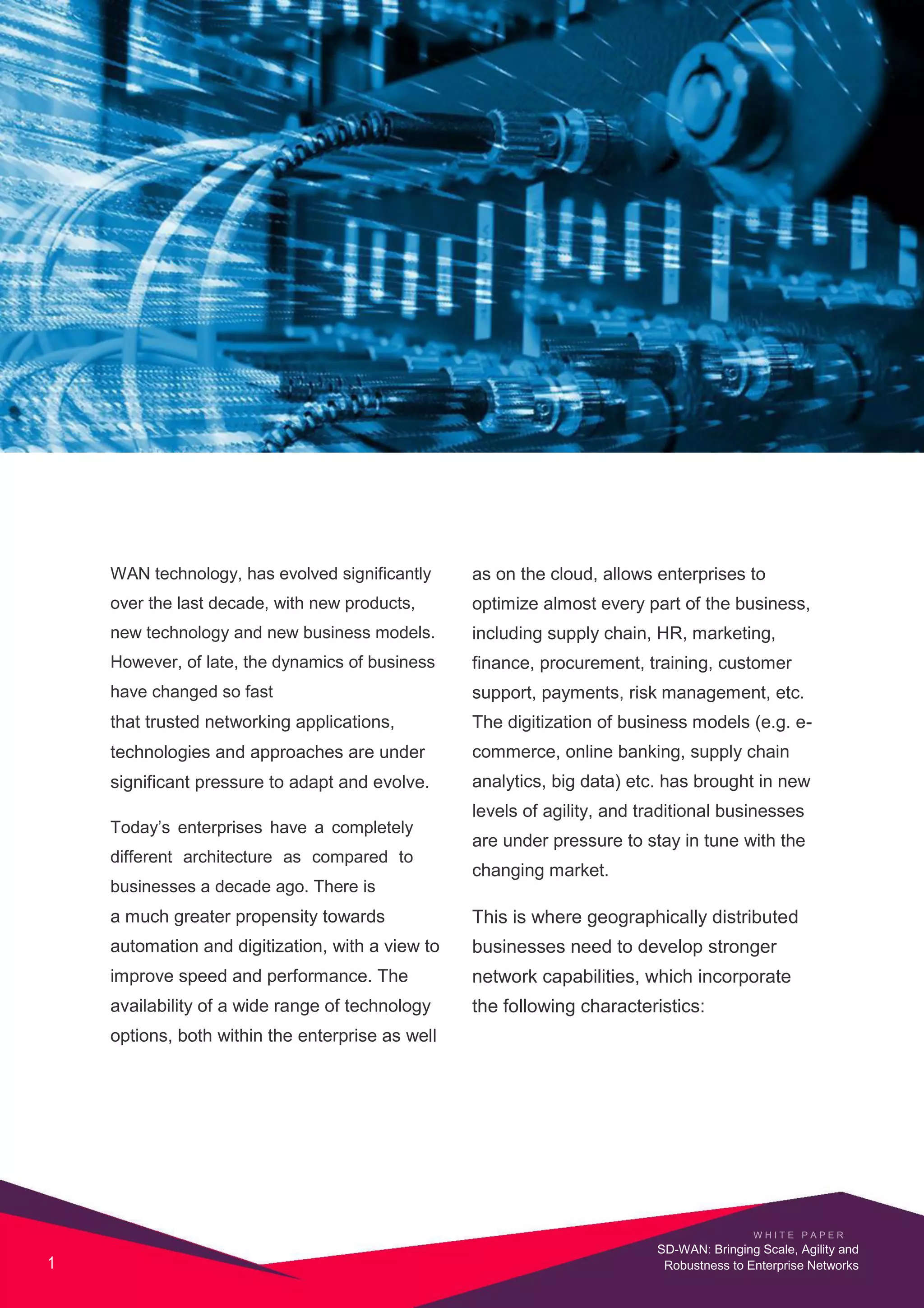 Sd wan scale agility robustness | PDF