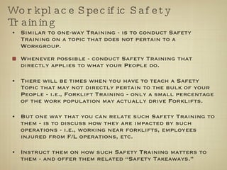 "How to Conduct Effective Safety Training" - PowerPoint version | PPT
