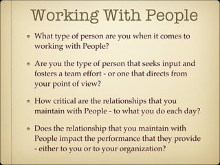 Working With People | KEY
