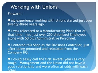 Working with Unions | PPT