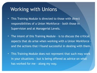 Working with Unions | PPT