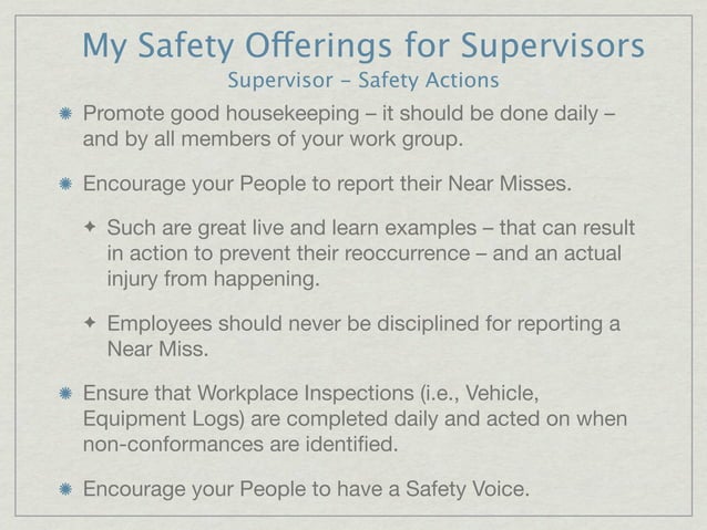 SDW Training - Supervisor Safety - Keynote Version | KEY