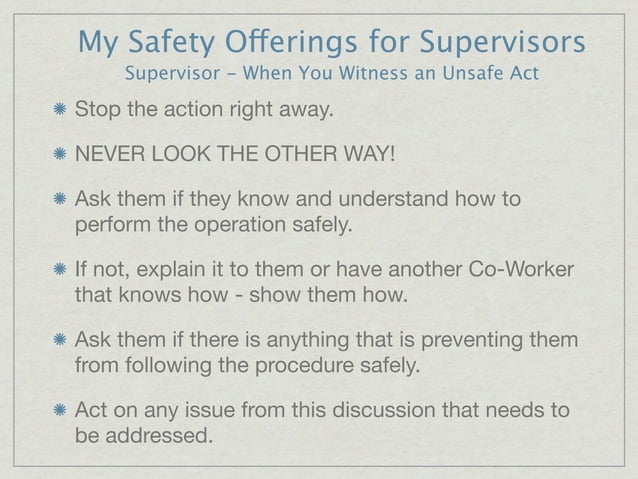 SDW Training - Supervisor Safety - Keynote Version | KEY