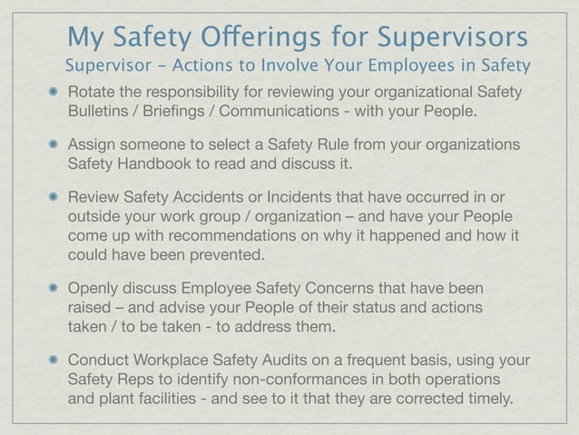 SDW Training - Supervisor Safety - Keynote Version | KEY