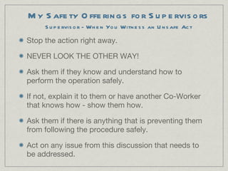 SDW Training - Supervisor Safety | PPT