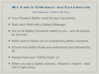 SDW Training - Supervisor Safety | PPT
