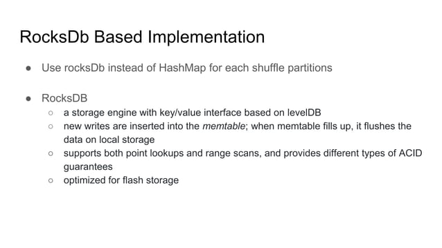 Rocks db state store in structured streaming | PPT