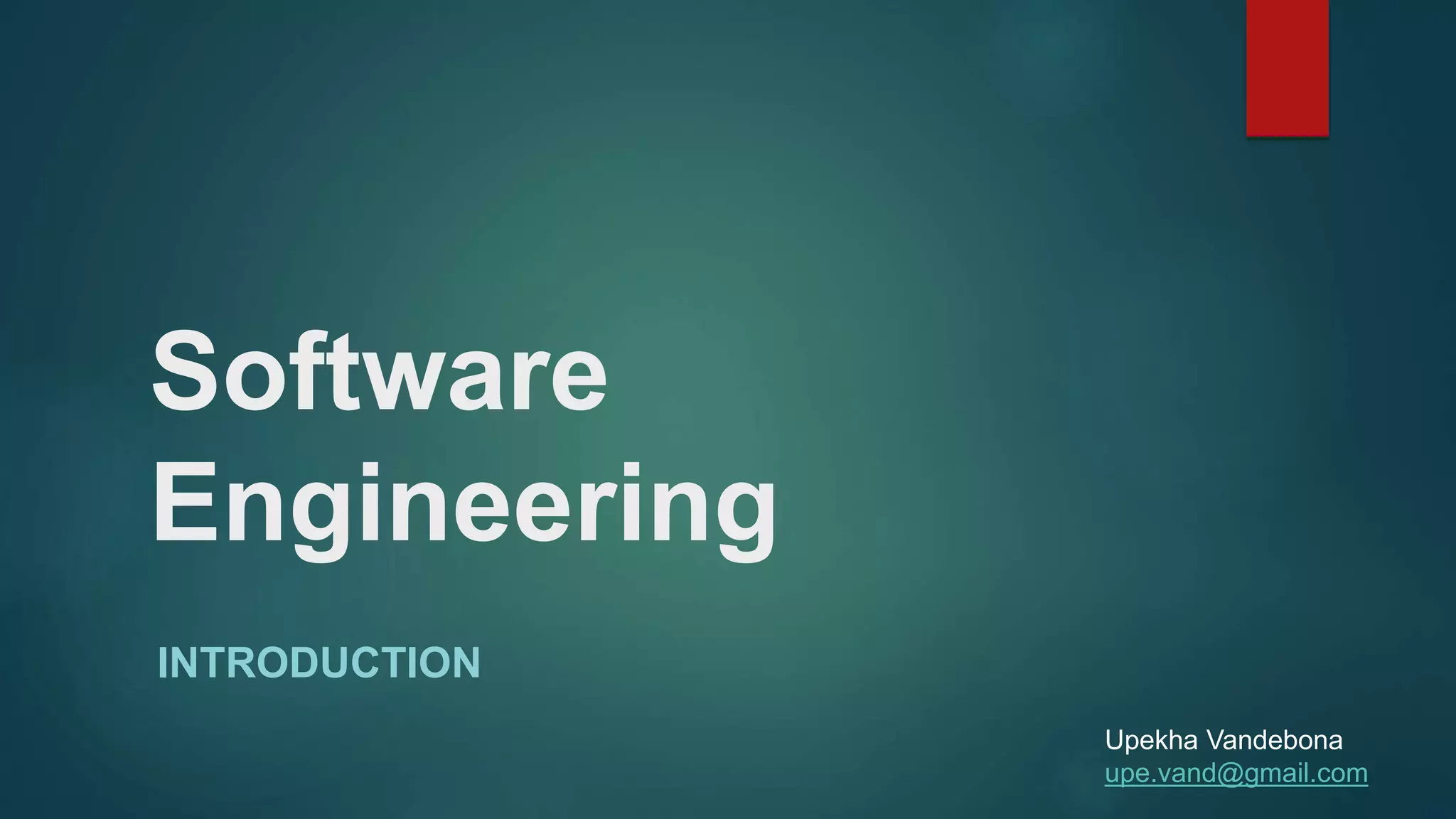 Introduction to Software Engineering | PPT