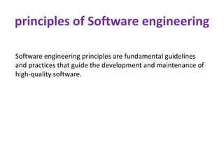 SPFTWARE ENGINEERING basics , definitions | PPT