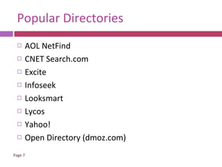 Search Engines | PPT | Search | Internet