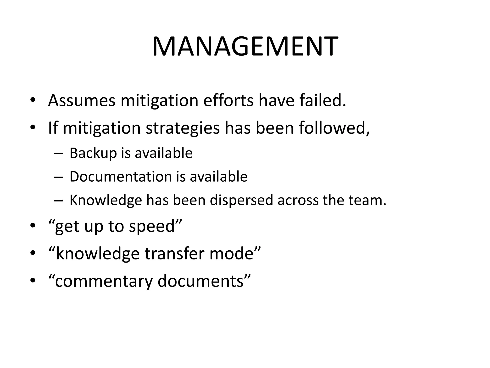 RMMM-Risk Management,Mitigation and Monitoring. | PPTX