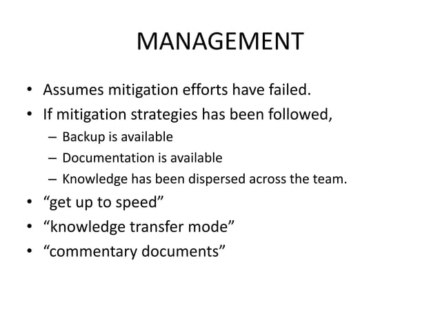 RMMM-Risk Management,Mitigation and Monitoring. | PPTX