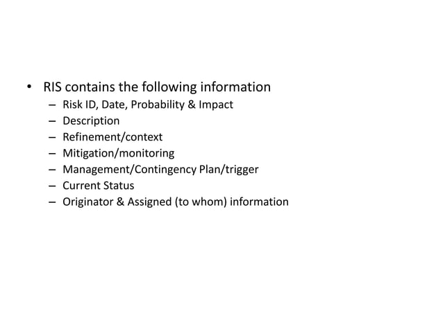 RMMM-Risk Management,Mitigation and Monitoring. | PPTX