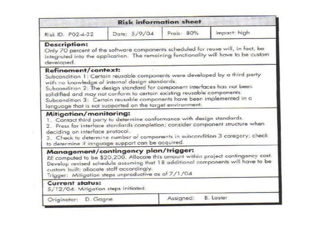RMMM-Risk Management,Mitigation and Monitoring. | PPTX