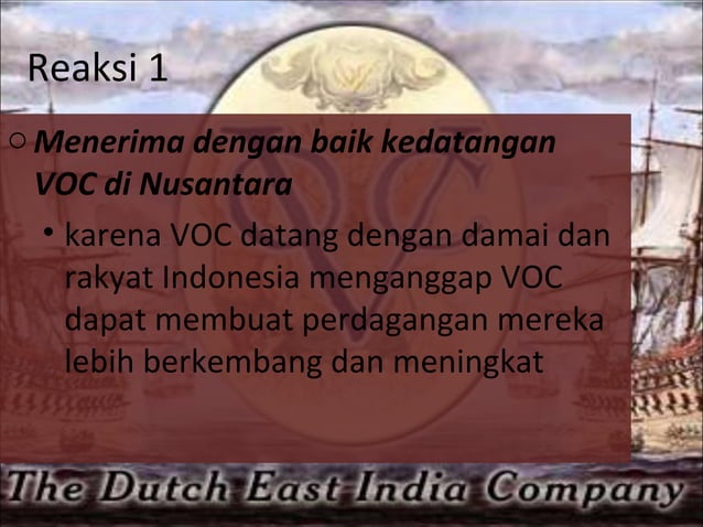 Reaksi Rakyat Terhadap Keserakahan VOC | PPT