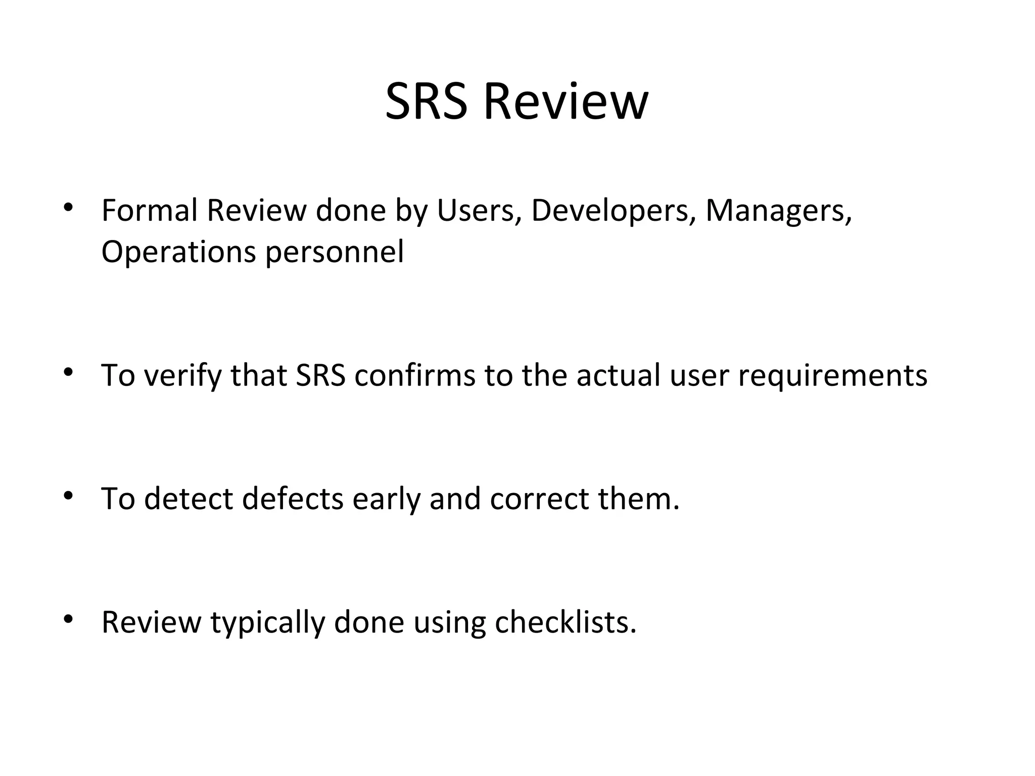 Requirement specification (SRS) | PPT