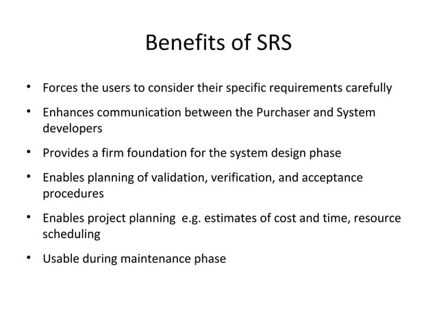 Requirement specification (SRS) | PPT | Operating Systems | Computer ...
