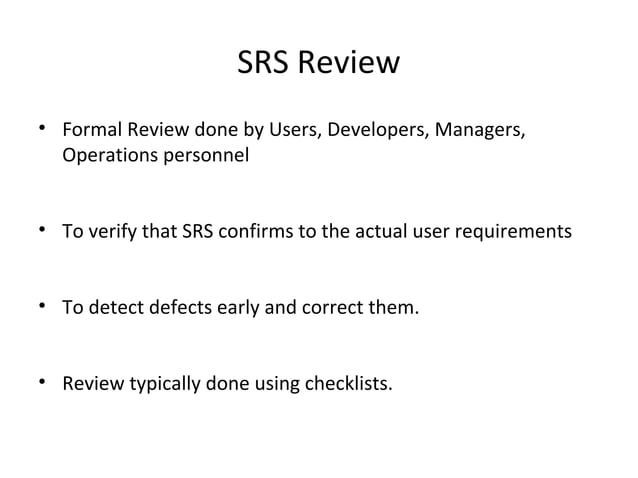 Requirement specification (SRS) | PPT | Operating Systems | Computer ...