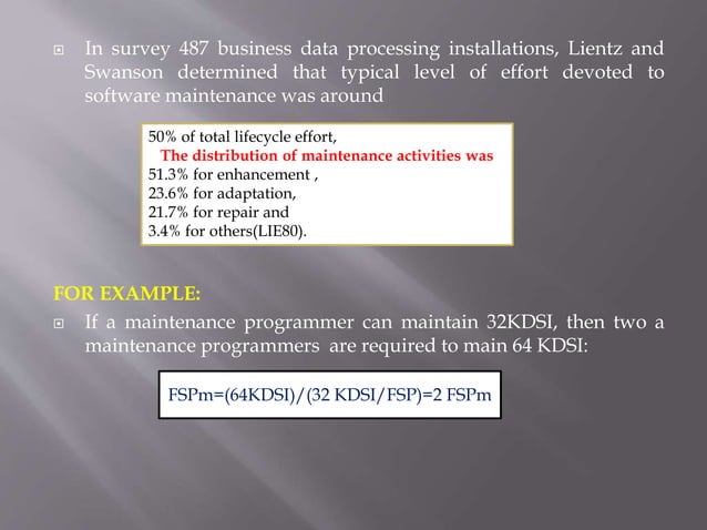 Estimating Software Maintenance Costs | PPTX | Computing | Technology & Computing