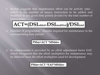 Estimating Software Maintenance Costs | PPTX | Computing | Technology & Computing