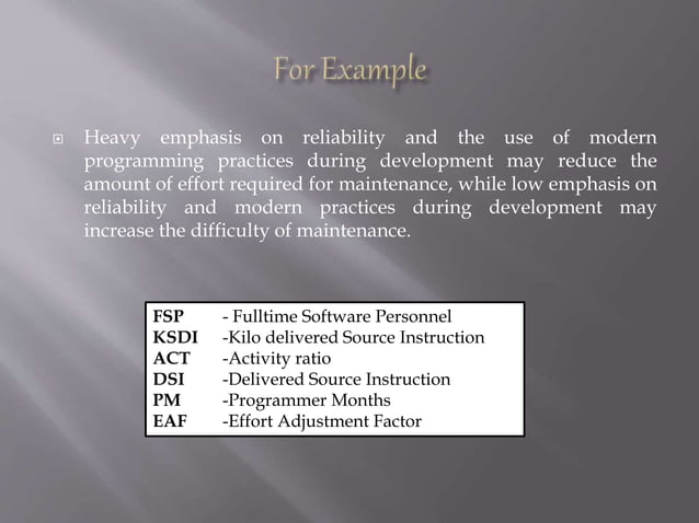 Estimating Software Maintenance Costs | PPTX | Computing | Technology & Computing