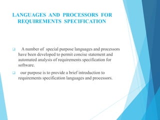 Language and Processors for Requirements Specification | PPTX