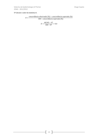 Sebenta de Epidemiologia (ICBAS) | PDF