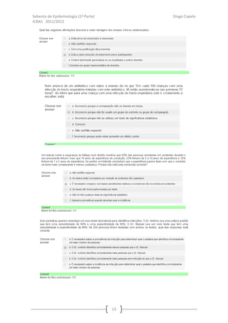 Sebenta de Epidemiologia (ICBAS) | PDF