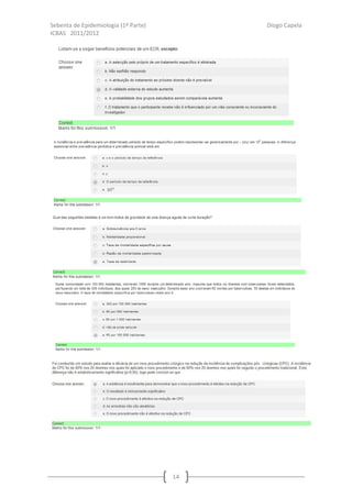 Sebenta de Epidemiologia (ICBAS) | PDF