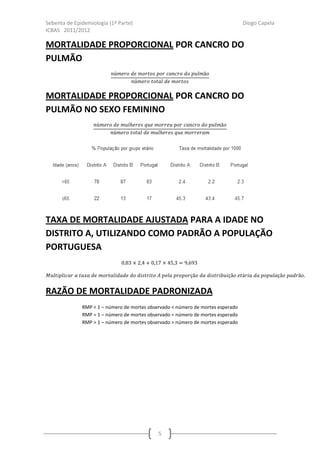 Sebenta de Epidemiologia (ICBAS) | PDF
