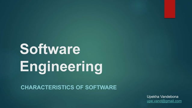 Characteristics of Software | PPT